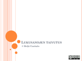 Lukusanojen taivutus -Heljä Uusitalo