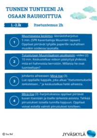 TUNNEN TUNTEENI JA OSAAN RAUHOITTUA