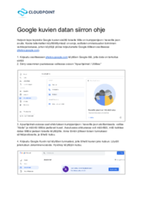 Google-kuvien siirto-ohje