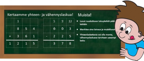 1.13 kertaamme yhteen- ja vähennyslaskua