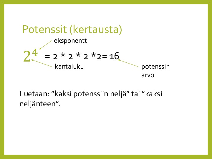 14 Potenssi