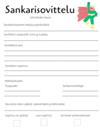 Sankarisovittelu (oppilaat) -lomake